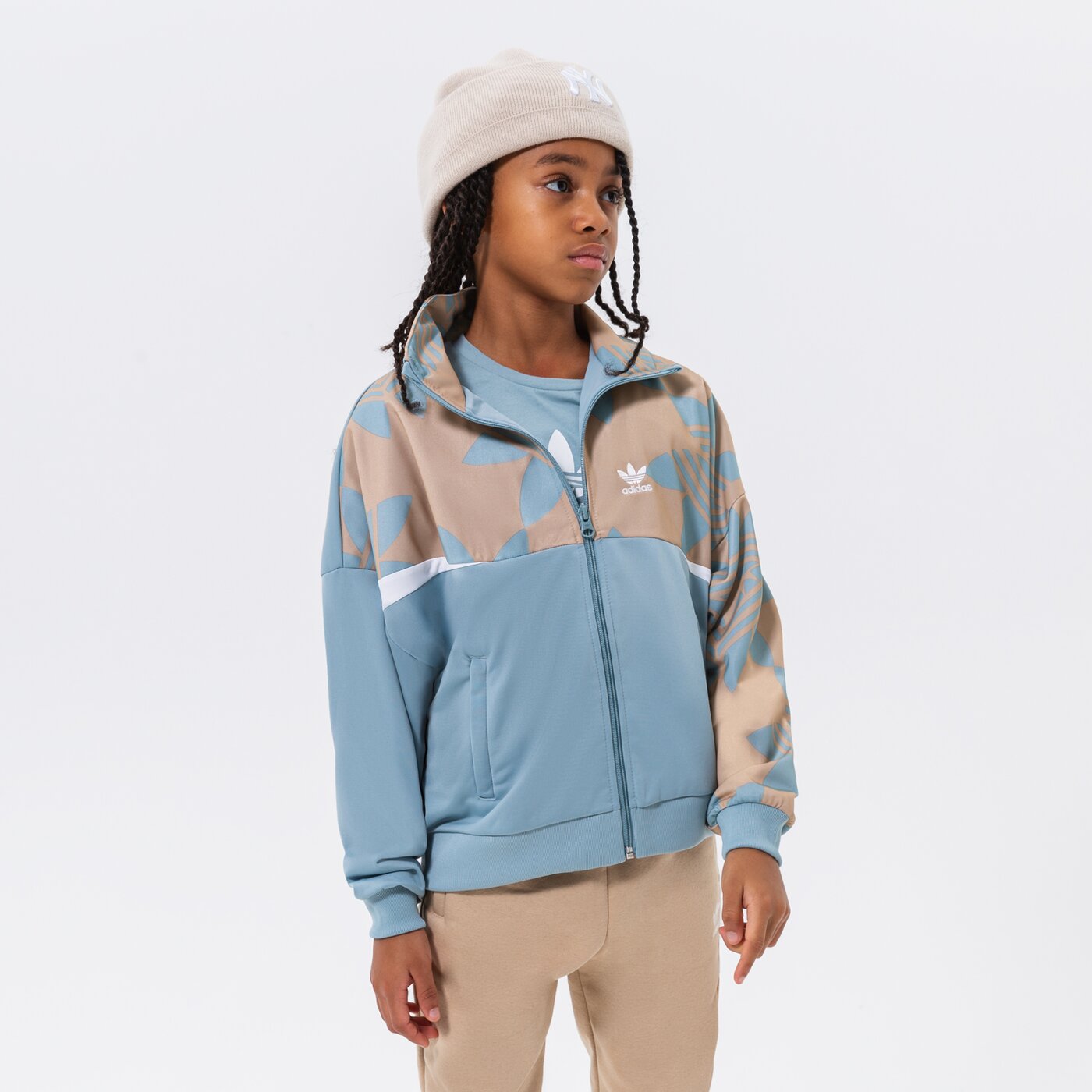 Adidas СУИТЧЪР СЪС ЗАКОПЧАВАНЕ Track ТОП Girl Hl6875 Детски Цвят син