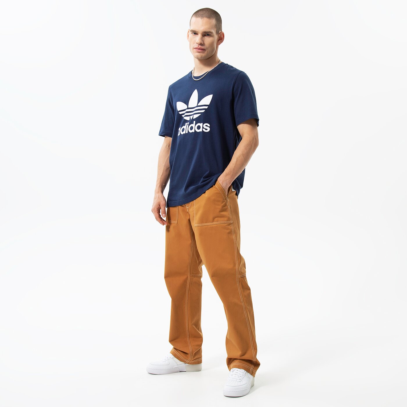 ADIDAS ТЕНИСКА TREFOIL HK5226 Мъжки Цвят черен Модни Тениски Дрехи ...