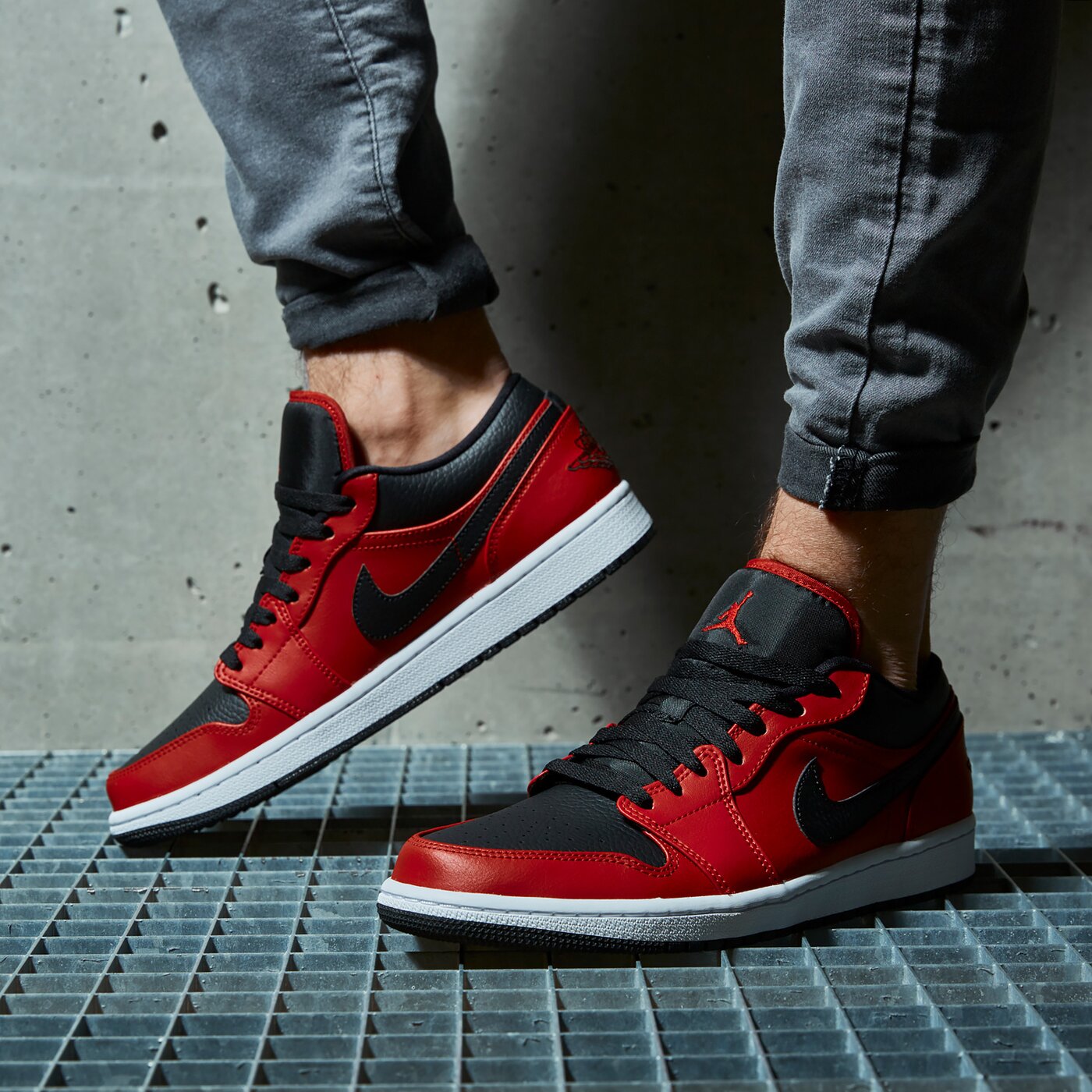 AIR JORDAN 1 LOW 553558-605 Мъжки Цвят червен Модни Маратонки Обувки ...