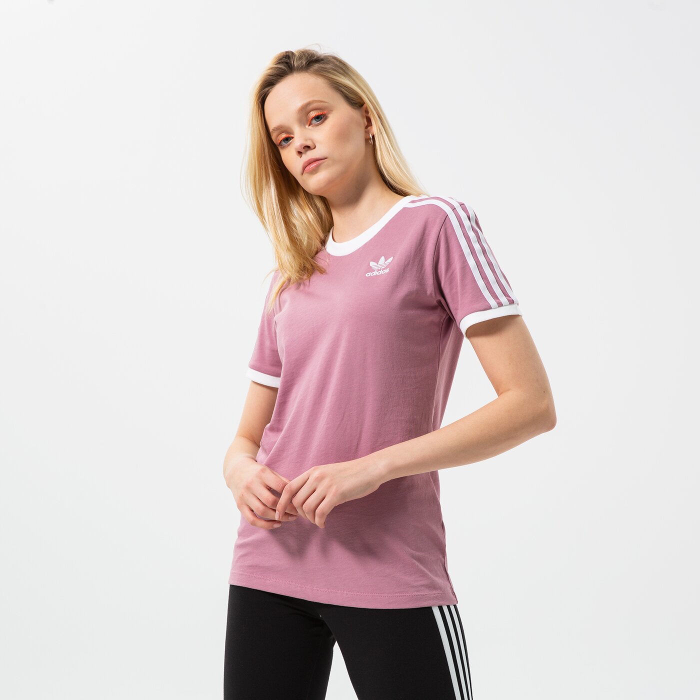 Adidas ТЕНИСКА 3 Stripes Tee Hb9485 Дамски Цвят розов Модни Тениски
