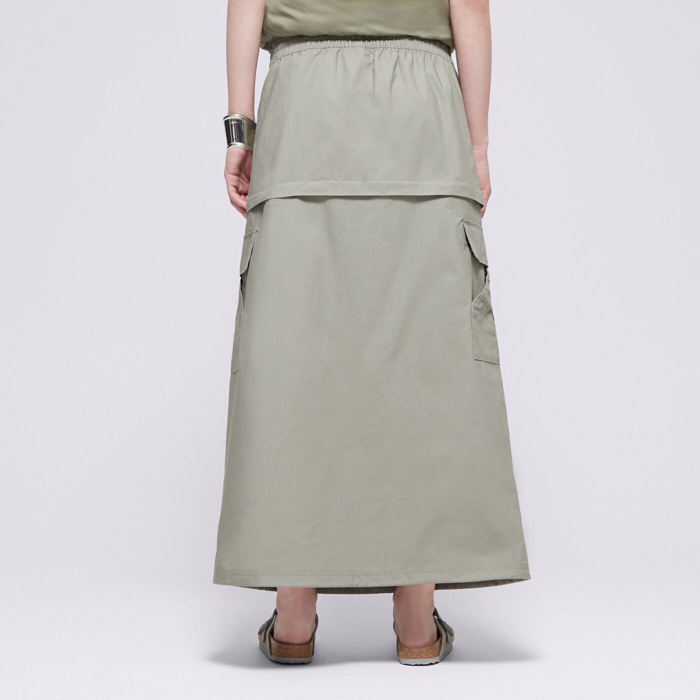 NIKE ПОЛА W NSW ESSTL WVN MR CGO MDI SKT FV7503-320 Дамски Цвят khaki Модни Рокли и поли Дрехи ...