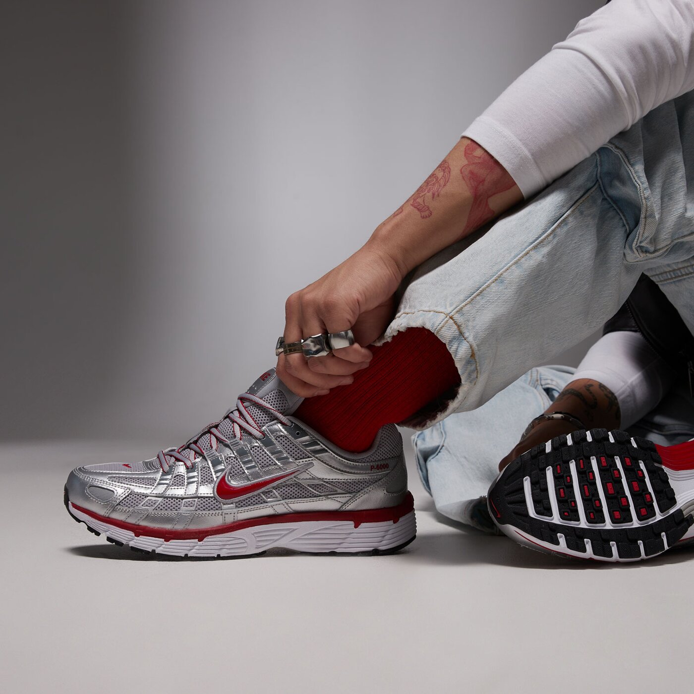 NIKE P-6000 CD6404-024 Мъжки Цвят сив Модни Маратонки Обувки Nike в ...