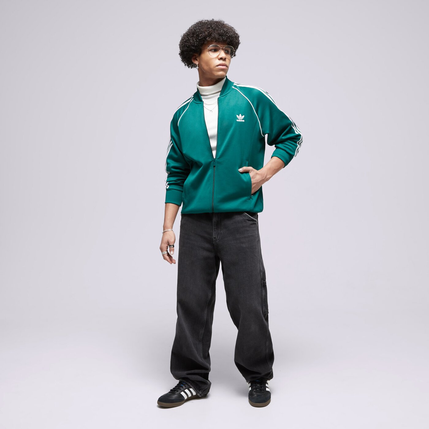 ADIDAS СУИТЧЪР СЪС ЗАКОПЧАВАНЕ SST TT ADICOLOR IR9863 Мъжки Цвят зелен ...