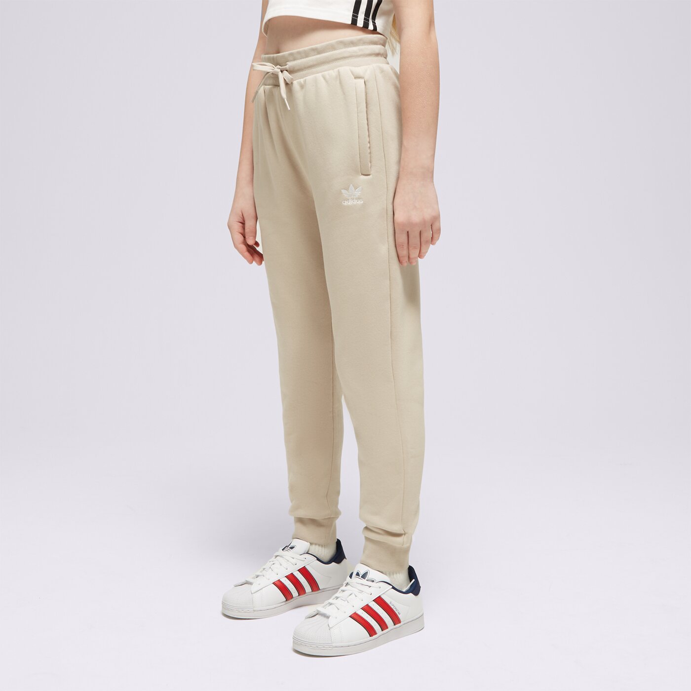 Adidas ПАНТАЛОНИ Girl Ij9799 Детски Цвят бежов Модни Панталони Дрехи