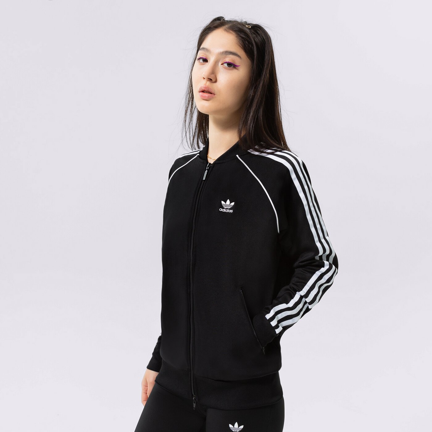 ADIDAS СУИТЧЪР СЪС ЗАКОПЧАВАНЕ SST TRACKТОП PB GD2374 Дамски Цвят черен ...