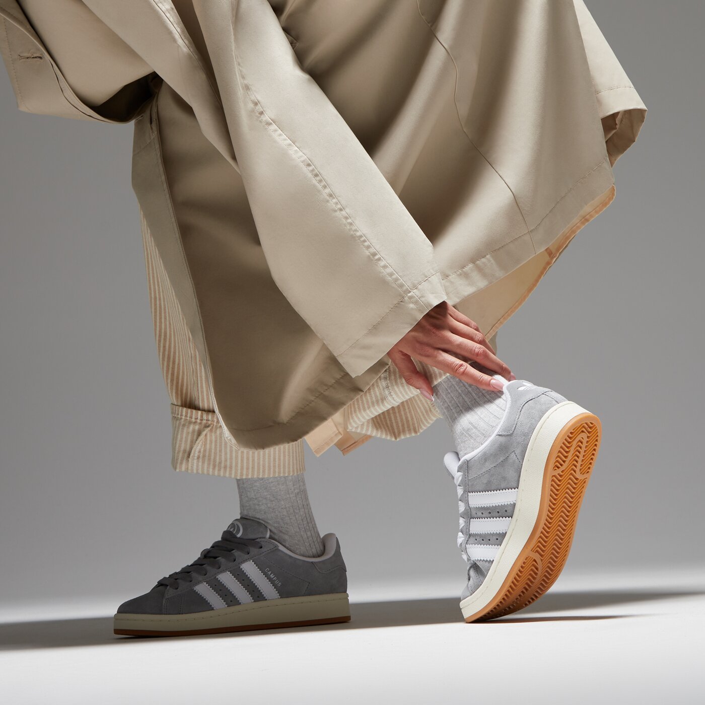 ADIDAS CAMPUS 00S HQ8707 Дамски Цвят сив Модни Маратонки Обувки adidas ...