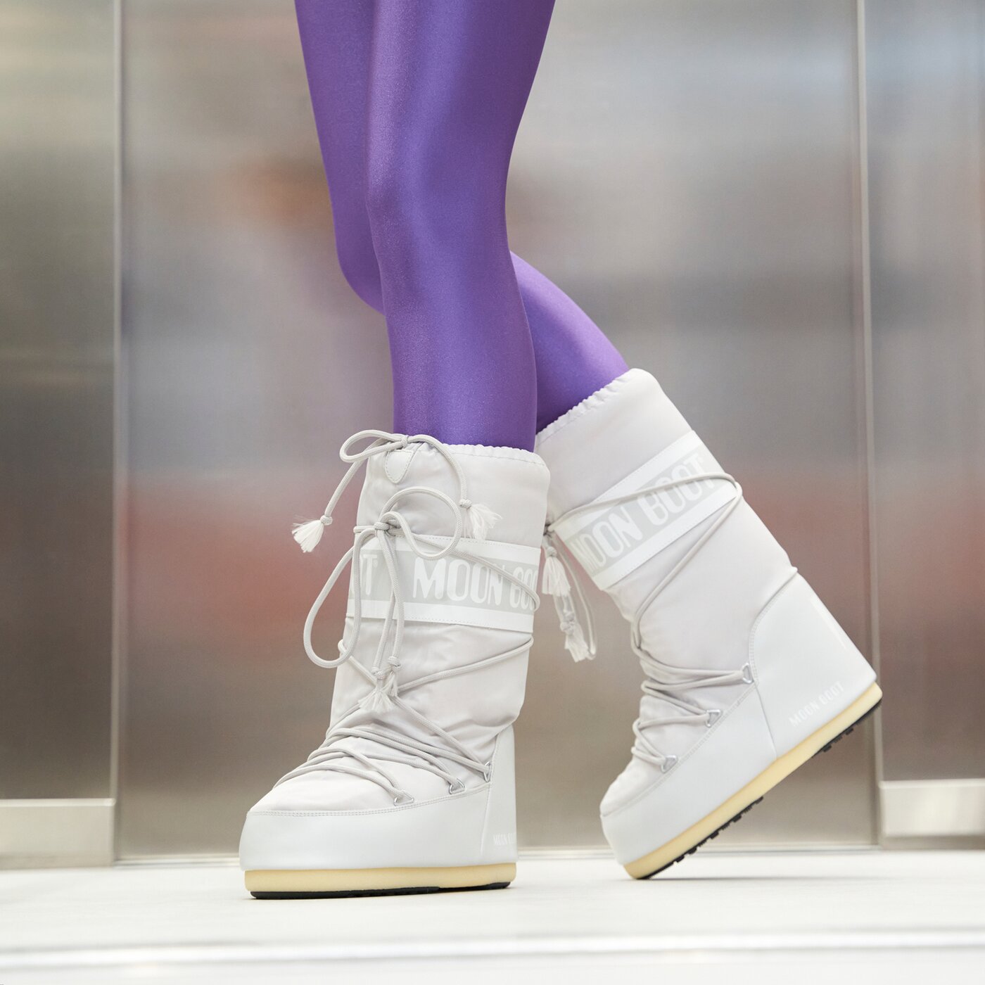 MOON BOOT ICON NYLON 14004400086 Дамски Цвят сив Модни Кежуал Обувки ...