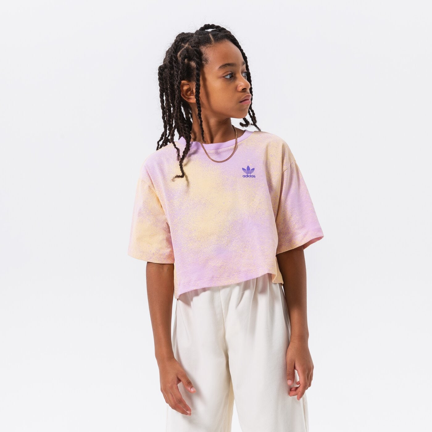 Adidas ТЕНИСКА Crop Tee Girl Hk2930 Детски Цвят розов Модни Тениски