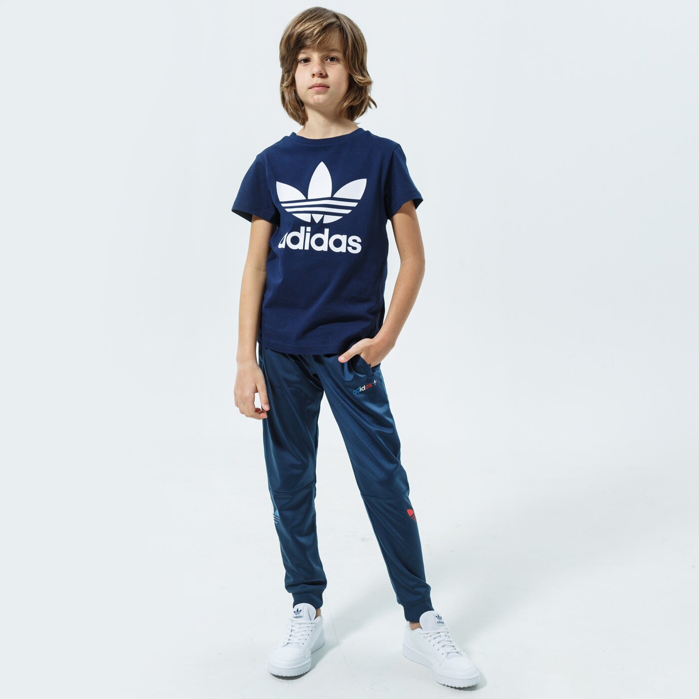 Adidas ТЕНИСКА Trefoil Tee Mm Gd2679 Детски Цвят тъмносин Модни Тениски