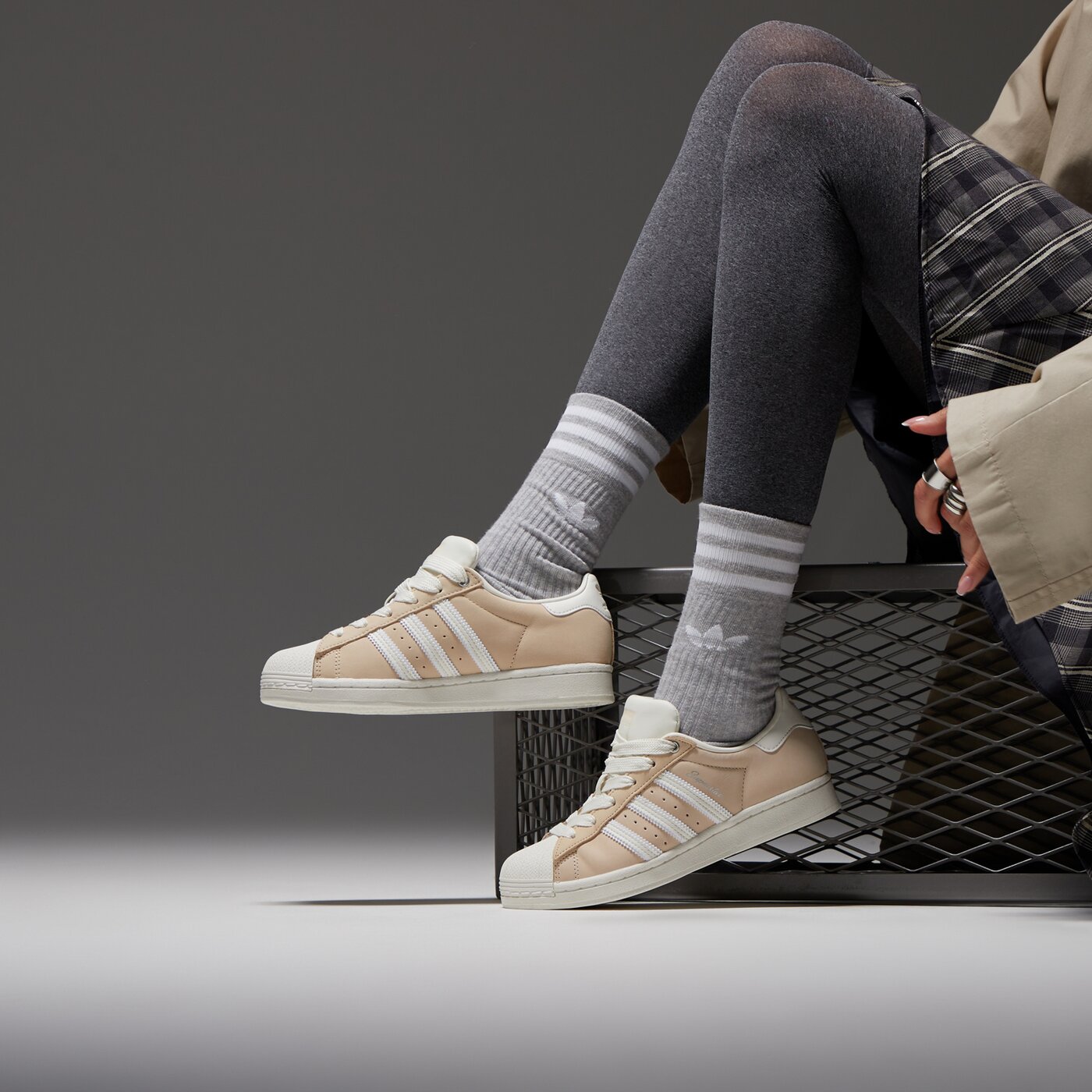 ADIDAS SUPERSTAR W IE3039 Дамски Цвят бежов Модни Маратонки Обувки ...