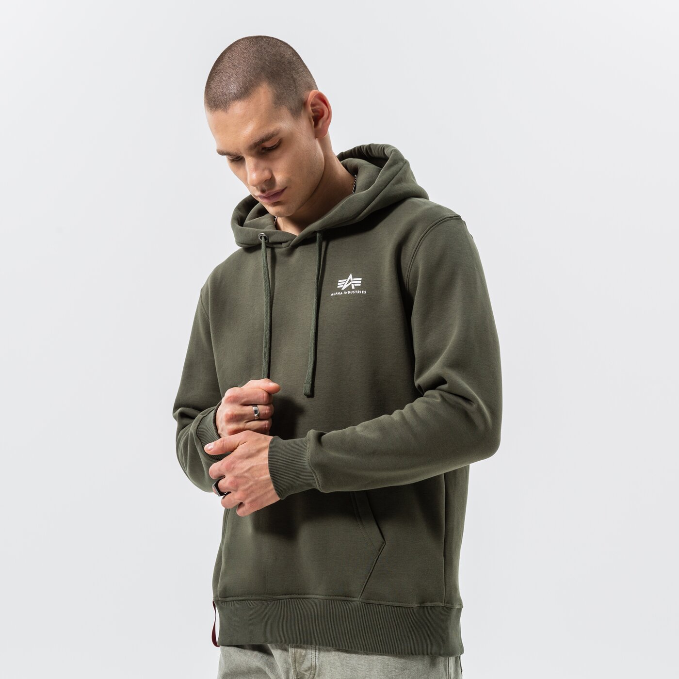 ALPHA INDUSTRIES СУИТЧЪР С КАЧУЛКА BASIC 196318-142 Мъжки Цвят сив ...