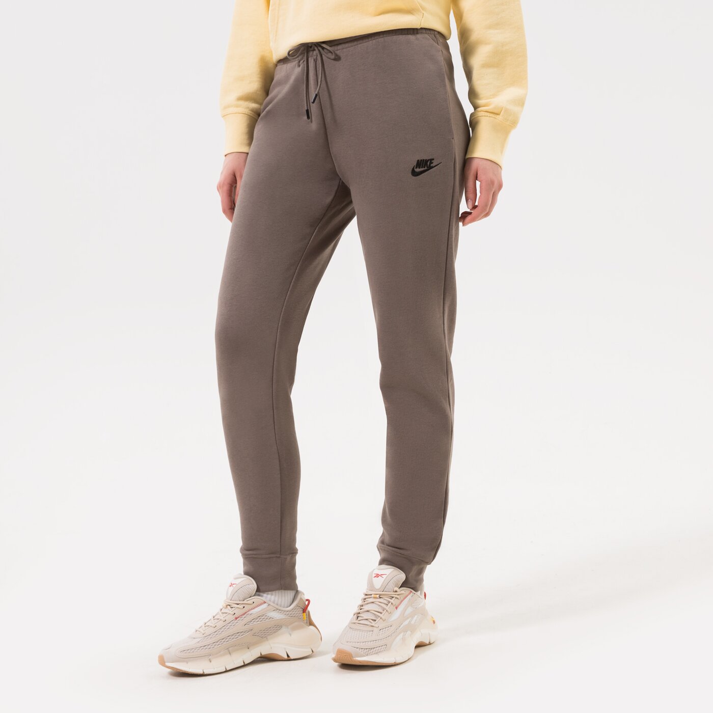 Nike ПАНТАЛОНИ W Nsw Essntl Pant Reg Flc Mr Dx2320 040 Дамски Цвят сив