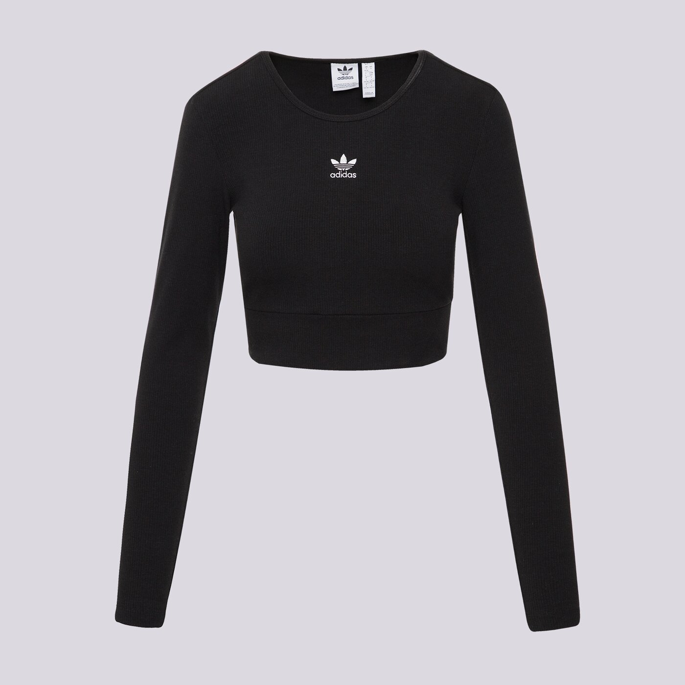 Adidas ТЕНИСКА Rib Ls Tee Ii8055 Дамски Цвят черен Модни Тениски Дрехи